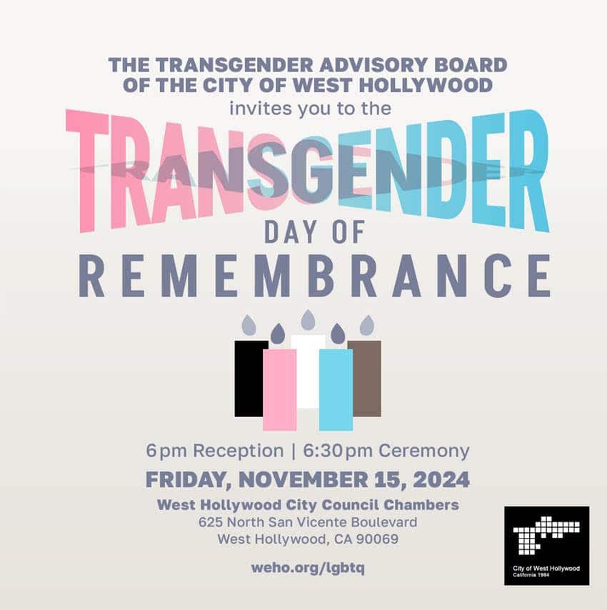 Transgender Day of Remembrance Ceremony | LGBT Hollywood